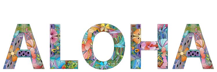 Aloha Font Hawaiian Vector Images (over 110)