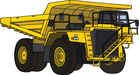 Cartoon mining dump truck for coal transportation Vector Image