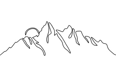 Abstract landscape of a mountain range a simple Vector Image