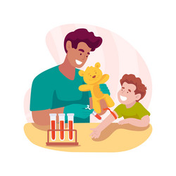 Blood test isolated cartoon Royalty Free Vector Image