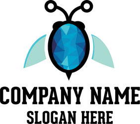 Bug logo design Royalty Free Vector Image - VectorStock