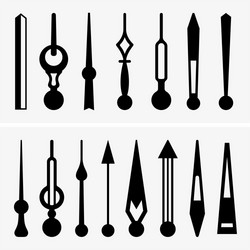 Clock hands Royalty Free Vector Image - VectorStock