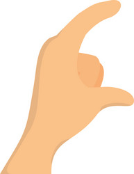 Hand showing little bit Royalty Free Vector Image