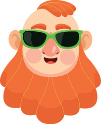 Irish man face Royalty Free Vector Image - VectorStock