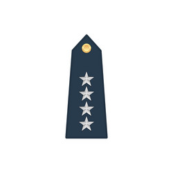 Lieutenant colonel rank insignia isolated stripe Vector Image