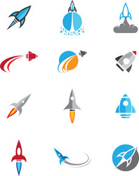 Rocket symbol Royalty Free Vector Image - VectorStock