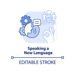 Practicing speaking skills rgb color icon Vector Image