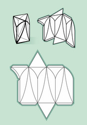 Complex form with blueprint template Royalty Free Vector