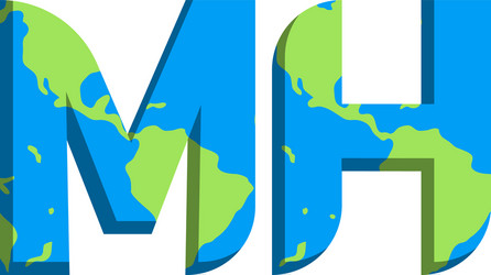 Mh initial logo design cool style logo for game Vector Image