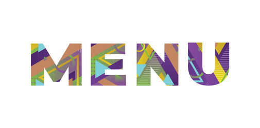 Menu concept word art Royalty Free Vector Image