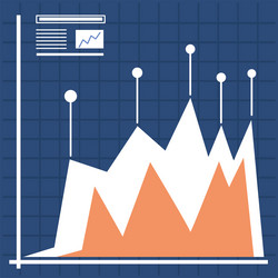 Statistic diagram in analysis Royalty Free Vector Image