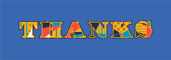 Thank you concept word art Royalty Free Vector Image