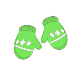 Cartoon mittens colorful winter doodles Royalty Free Vector
