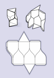 Complex form with blueprint template Royalty Free Vector