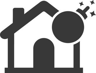 Bomb attack icon on white background Royalty Free Vector