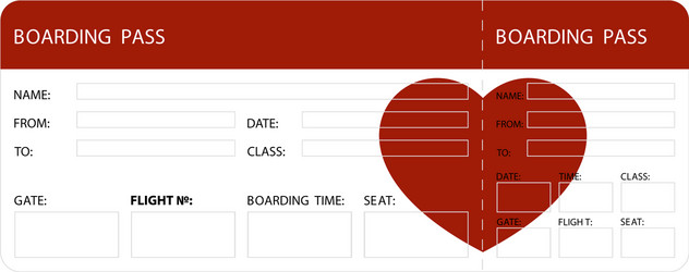 Red boarding pass Royalty Free Vector Image - VectorStock