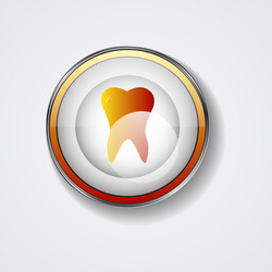 Tooth bright in rays stars over retro background Vector Image