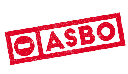 Asbo anti-social behavior order rubber stamp Vector Image