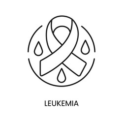 Blood cancer leukemia line icon Royalty Free Vector Image