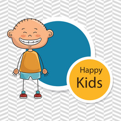 Boy kids happy icon Royalty Free Vector Image - VectorStock