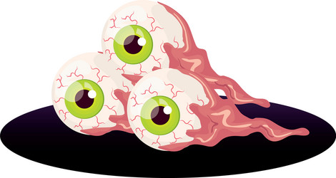 Eye scary with veins halloween Royalty Free Vector Image