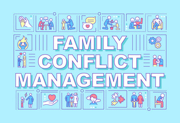 Parent teen conflict word concepts red banner Vector Image