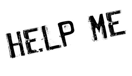 Help me rubber stamp Royalty Free Vector Image