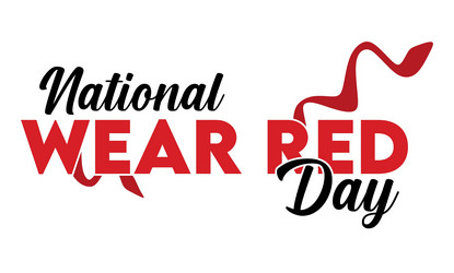 National wear red day Royalty Free Vector Image