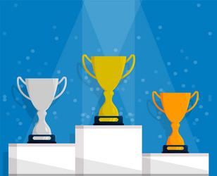 Prize sports cup for participation Royalty Free Vector Image