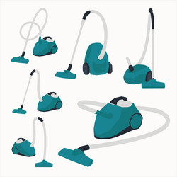 Set vacuum cleaner Royalty Free Vector Image - VectorStock