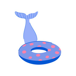 Float inflatable ring cartoon Royalty Free Vector Image