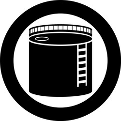 Tank with oil storage heating icon Royalty Free Vector Image