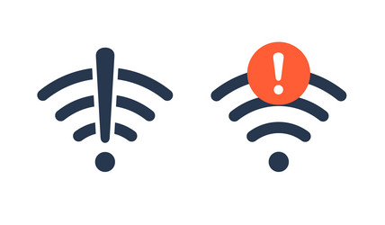 Wifi bad connection problem icon lost network Vector Image