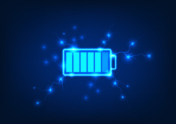 Battery technology with sideways streaks Vector Image