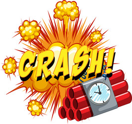Cartoon - crash Royalty Free Vector Image - VectorStock