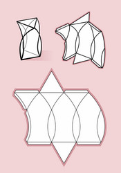 Complex form with blueprint template Royalty Free Vector