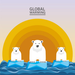 Greenhouse effect and global warming diagram Vector Image