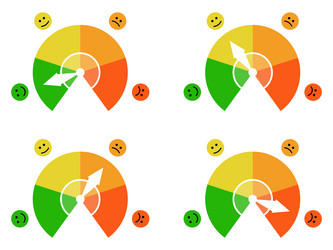 Credit score indicator from good Royalty Free Vector Image