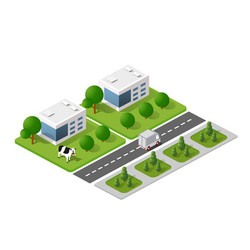 3d isometric flat of veggie Royalty Free Vector Image