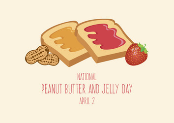National peanut butter and jelly day poster Vector Image