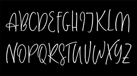 Ballpen lettering alphabet Royalty Free Vector Image