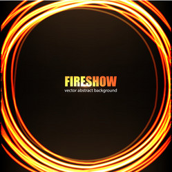 Fire-show style arrow sign and spiral Royalty Free Vector
