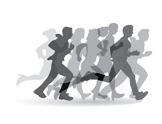 Running people Royalty Free Vector Image - VectorStock
