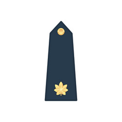 Lieutenant colonel rank insignia isolated stripe Vector Image