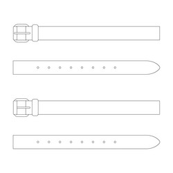 Template belt flat design outline clothing Vector Image