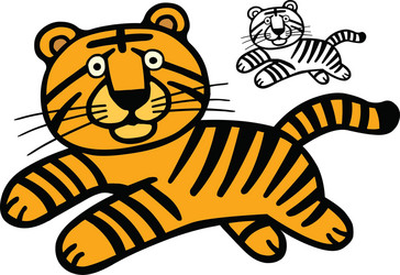Crawling tiger Royalty Free Vector Image - VectorStock