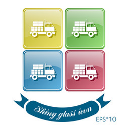 Truck logistic icon symbol icon laden Royalty Free Vector