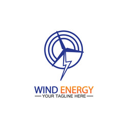 Wind energy logo renewable energy icon with Vector Image