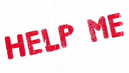 Help me rubber stamp Royalty Free Vector Image