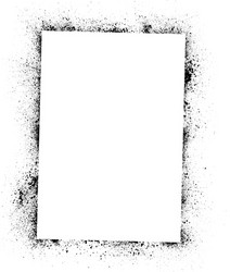 Square grunge ink splatter frame spray graffiti Vector Image